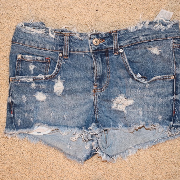 Zara | Shorts | Zara Slightly Rippeddistressed Denim Jean Shorts | Poshmark